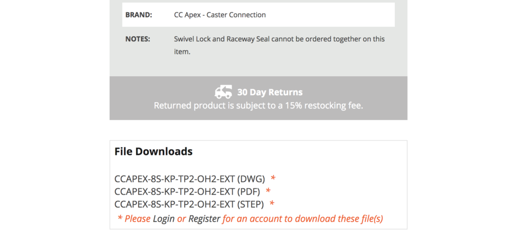 3D And 2D CAD Files For Casters: Easy Access | Caster Connection