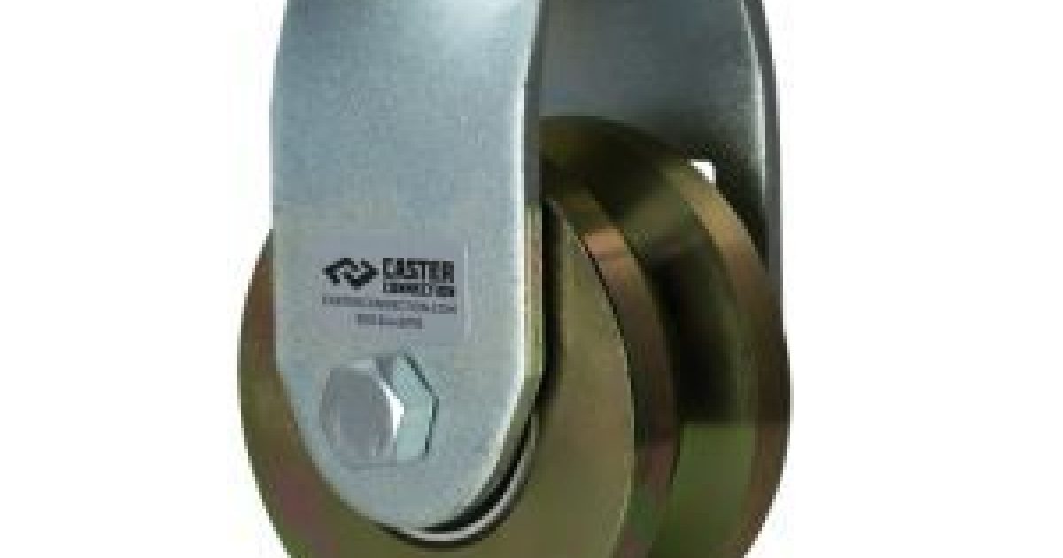 4" Solid Steel V-Groove Rigid Caster 1,500 lbs. | Caster Connection