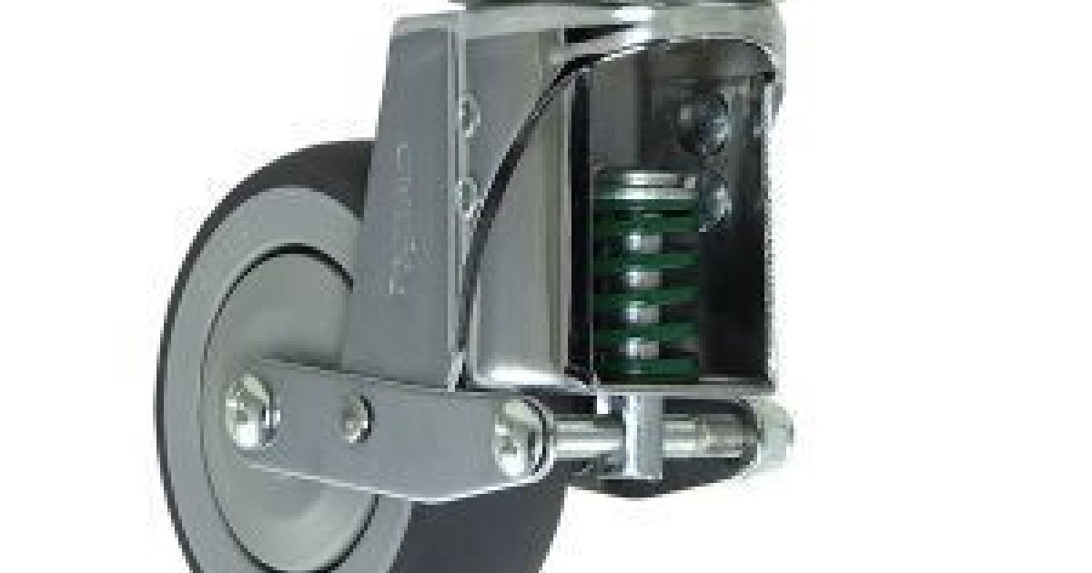 4" Spring-Loaded TPR Swivel Caster 190 lbs. | Caster Connection