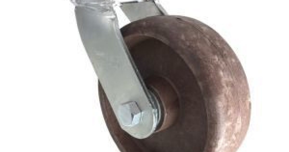 6" High-Temp Nylon Kingpinless Swivel Caster (Extended Swivel Lead ...