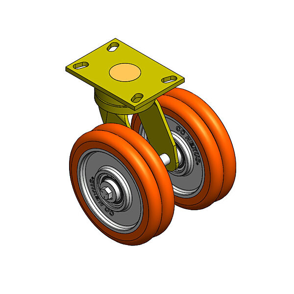 8" CC Nexus Heavy Duty Maintenance-Free Outrigger-Style Swivel Caster ...