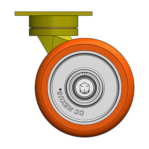8" CC Nexus Heavy Duty Maintenance-Free Outrigger-Style Swivel Caster ...