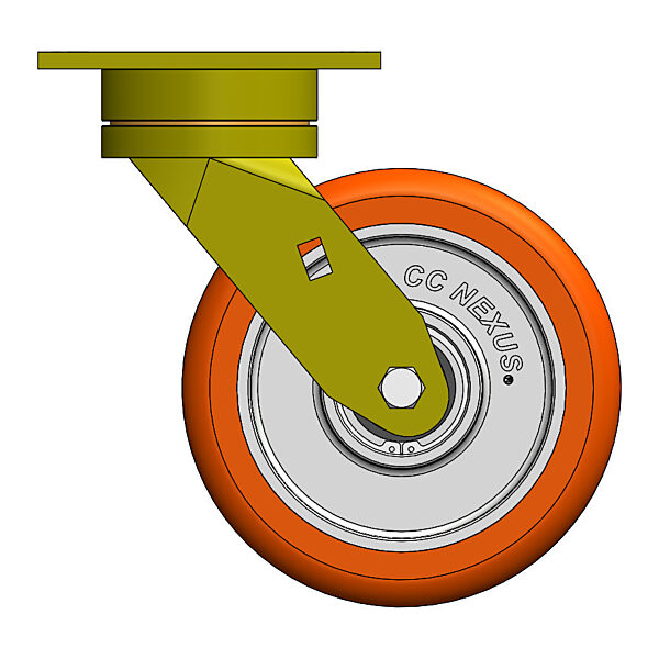 8" CC Nexus Heavy Duty Maintenance-Free Swivel Caster with Extended ...